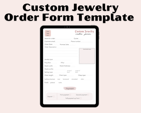 *For Other Jewelers* Custom Jewelry Order Form Template – Amy Ambrose